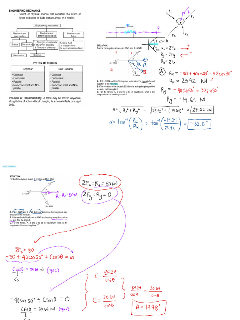 Engg Mechanics Notes - CSU 2025-1 | PDF