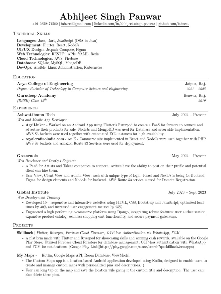 Abhijeet Resume | PDF | Mobile App | Cloud Computing