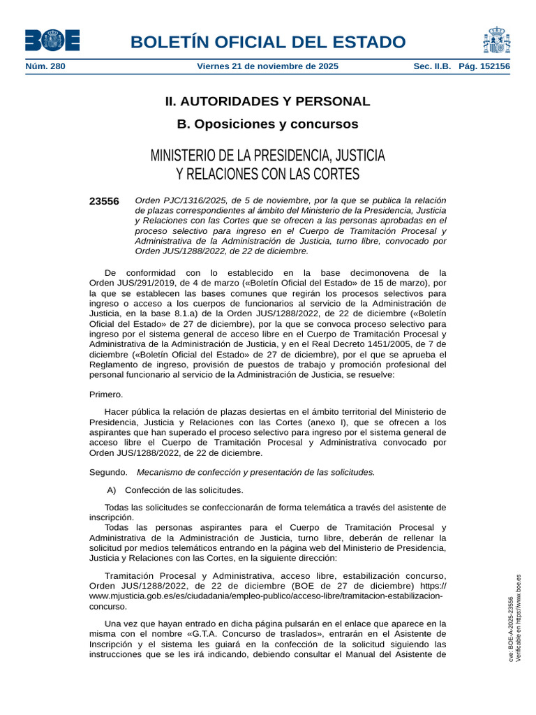 BOE-A-2025-23556 | PDF | Separación de poderes | Judicaturas