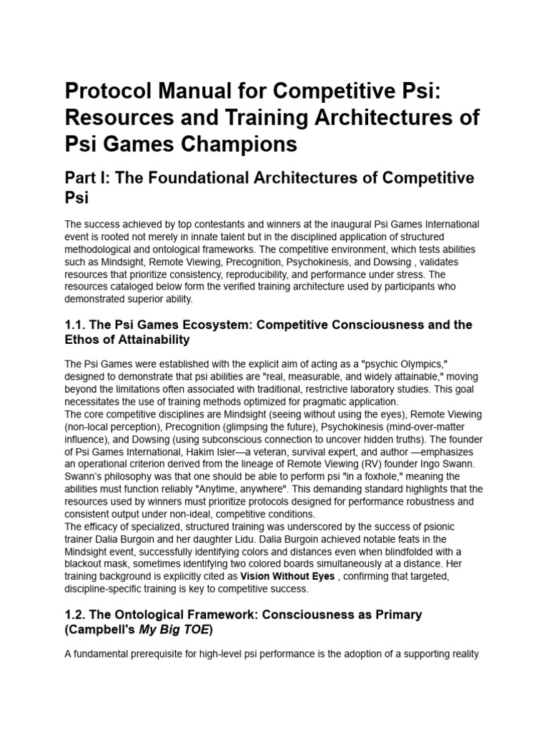 Psi Games Training Resource Discovery | PDF | Parapsychology | Meditation