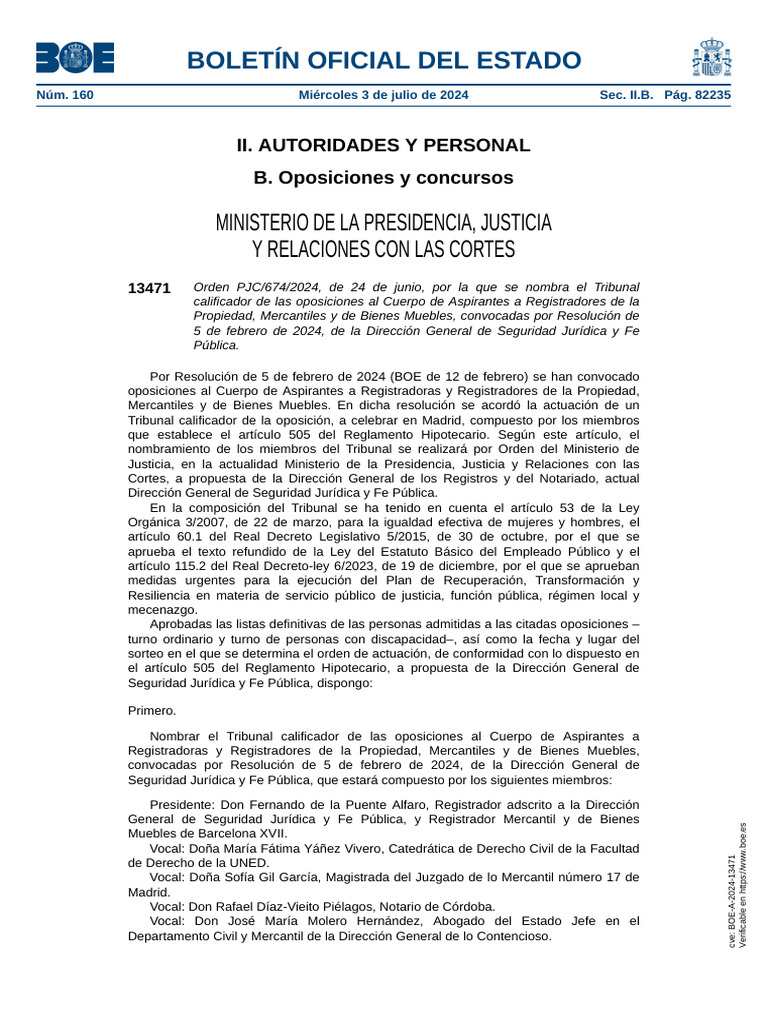 BOE-A-2024-13471 | PDF | Gobierno | Justicia