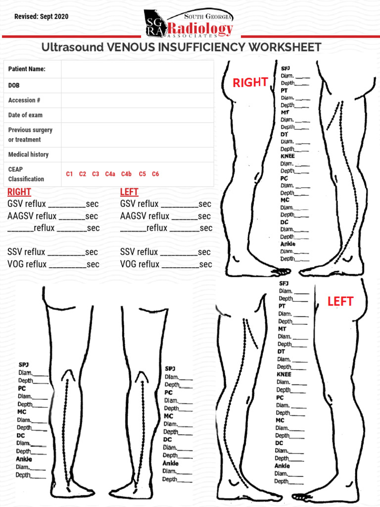 2020 US Venous Insufficiency Worksheet | PDF