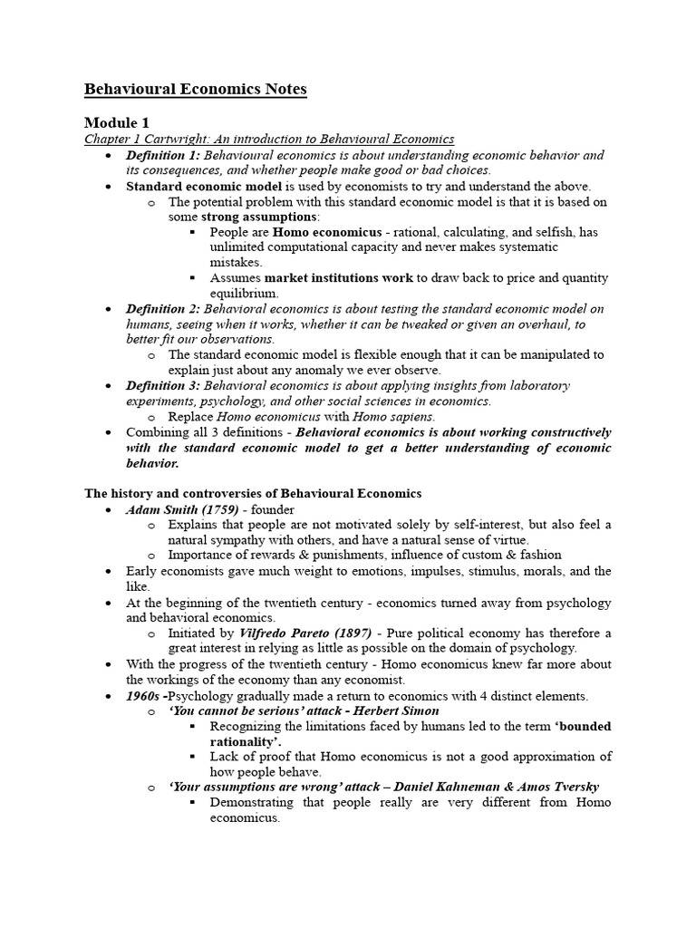 Introduction to Behavioral Economics | PDF | Behavioral Economics ...