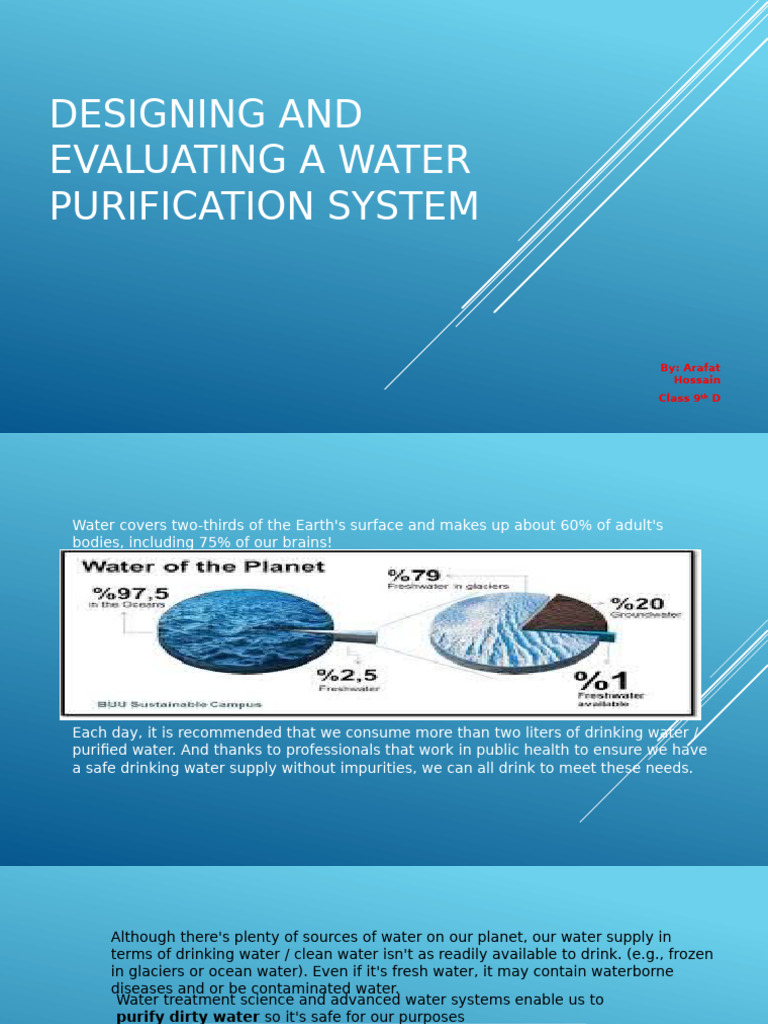Designing and Evaluating A Water Purification System | PDF | Water ...