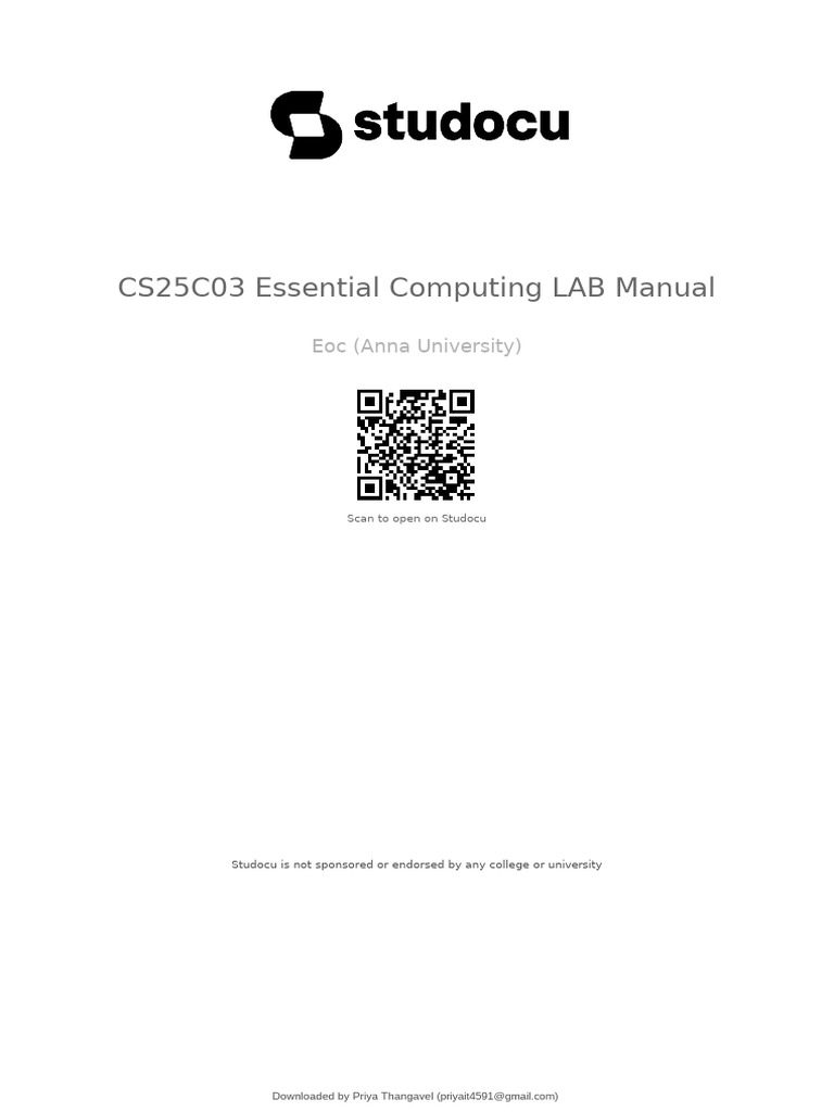 Eoc Lab Manual | PDF | Spreadsheet | Multiplication