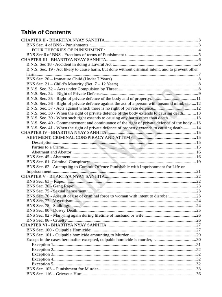 BNS Sections | PDF | Aiding And Abetting | Crimes