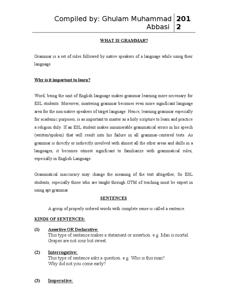 English Grammar and Its Basic Concepts | Pronoun | Noun