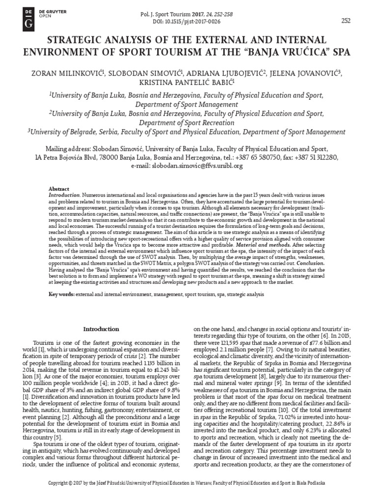 Strategic Analysis of The External and I | PDF | Swot Analysis | Tourism