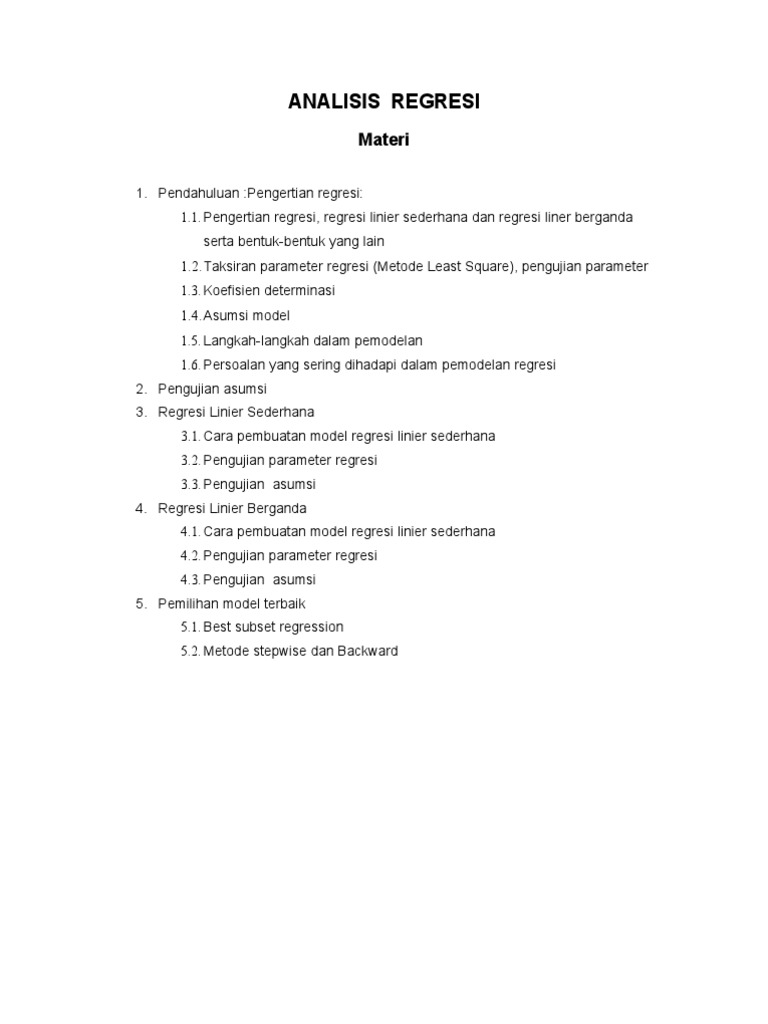 Analisis Regresi | PDF