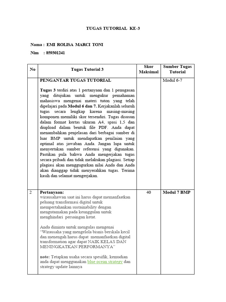 TUGAS 3 - Kewirausahaan Di Era Digital | PDF