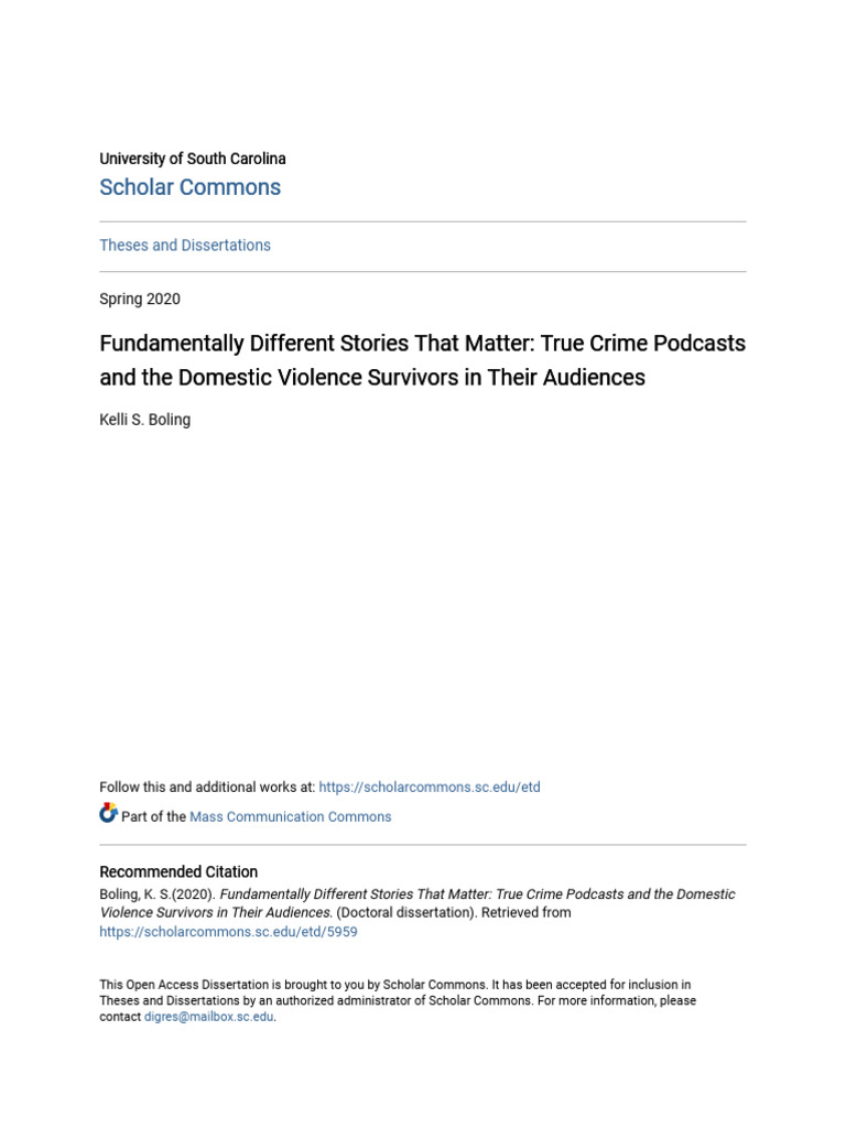 Fundamentally Different Stories That Matter - True Crime Podcasts | PDF