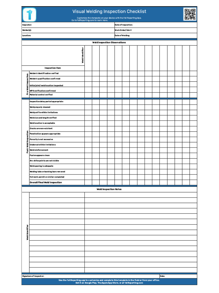 64 Welding Inspection Checklist | PDF