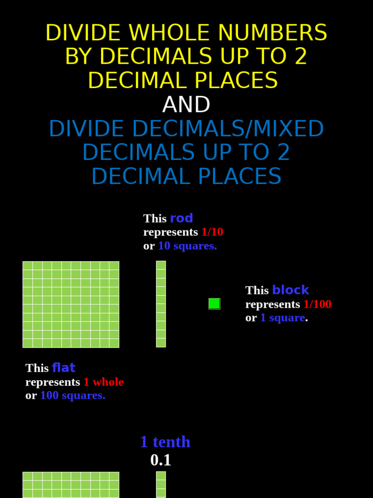 Divide Whole Numbers by Decimals | PDF | Division (Mathematics ...