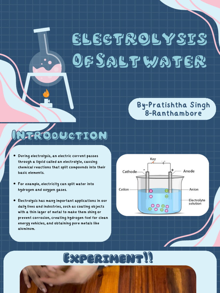 Electrolysis | PDF | Electrochemistry | Metals
