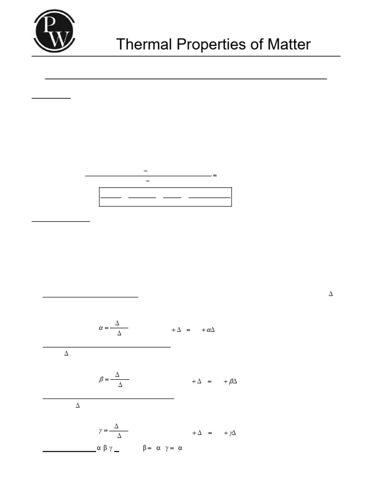 Thermal Properties: Expansion & Heat Transfer | PDF | Thermal Expansion ...