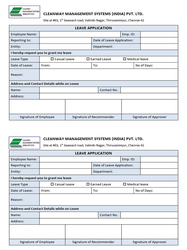 Leave Form | PDF