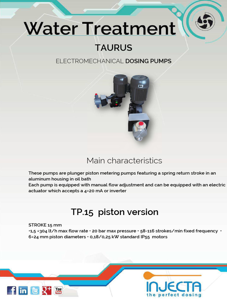 Data Sheet Taurus TP 15 | PDF | Pump | Flow Measurement
