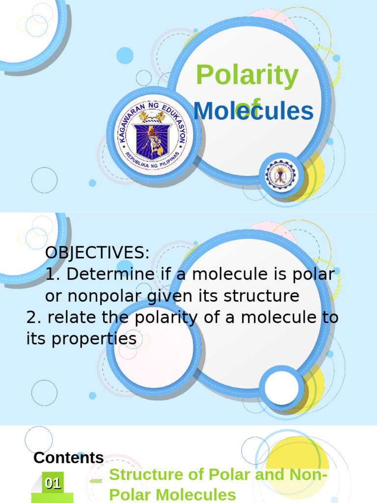 Polarity of Molecules Lesson | PDF | Chemical Polarity | Chemical Bond