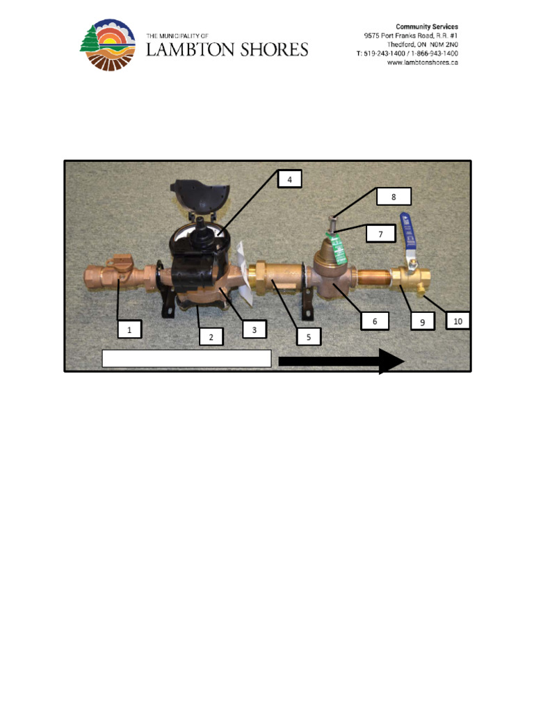 Diagram of Meter Installation and Instructions | PDF | Valve | Plumbing
