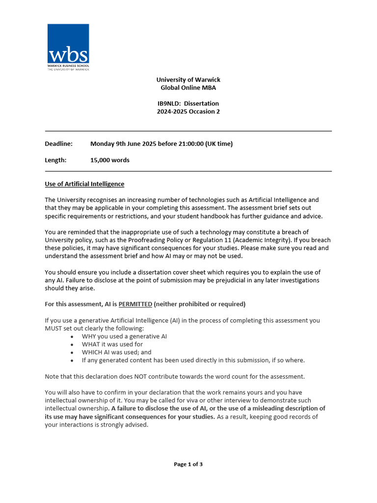 Assessment_criteria_dissertation | PDF | Methodology | Thesis