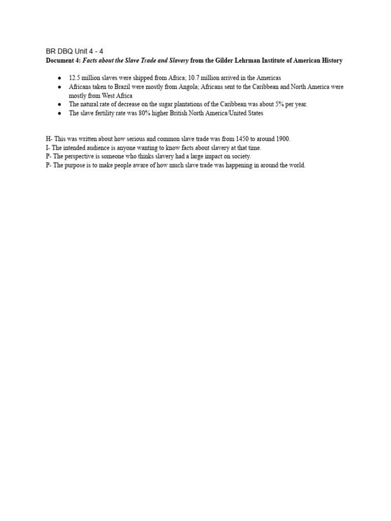 BR DBQ Unit 4 - 4 | PDF