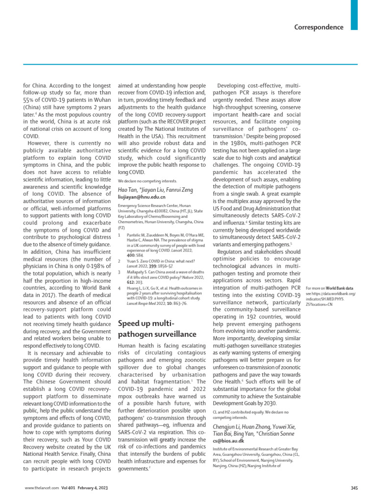 Speed Up Multi Pathogen Surveillance Lancet | PDF | Pandemic | Health ...
