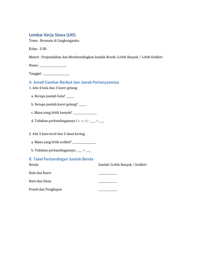 LKS Penjumlahan Perbandingan | PDF