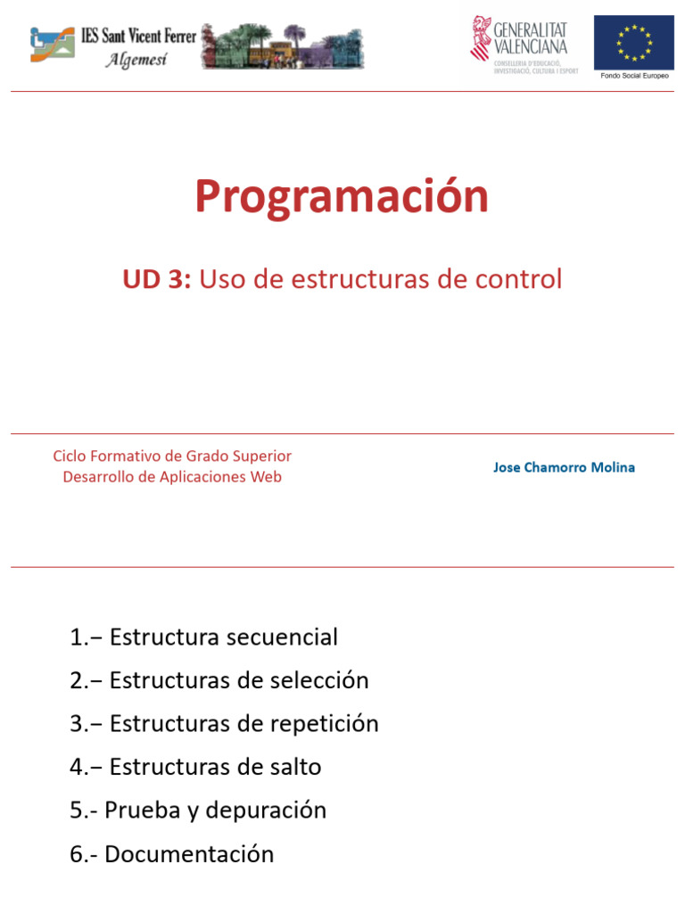 03 - Uso de Estructuras de Control | PDF | Flujo de control | Java ...