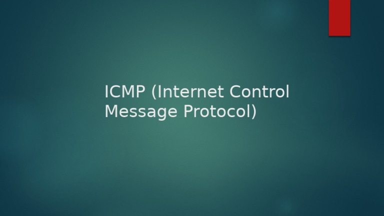 ICMP (Internet Control Message Protocol) | PDF