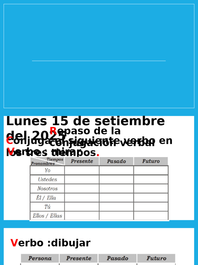 repaso de la conjugacion verbal | PDF