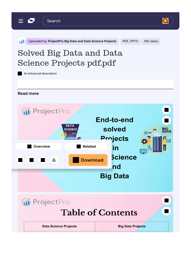 Solved Big Data and Data Science Projects PDF | PDF | Apache Spark ...