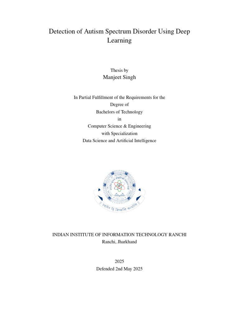 Autism Detection via Deep Learning Models | PDF | Deep Learning ...