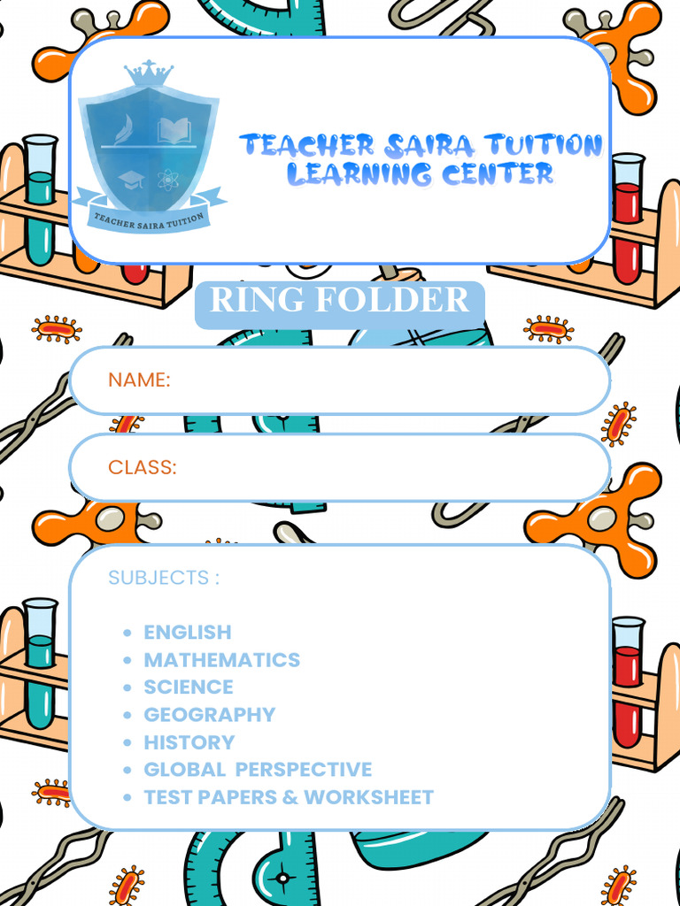 White and Brown Creative Illustrative Cute Cover Science Project A4 ...