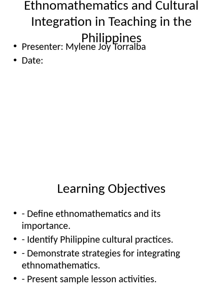 Ethnomathematics in Philippine Education | PDF