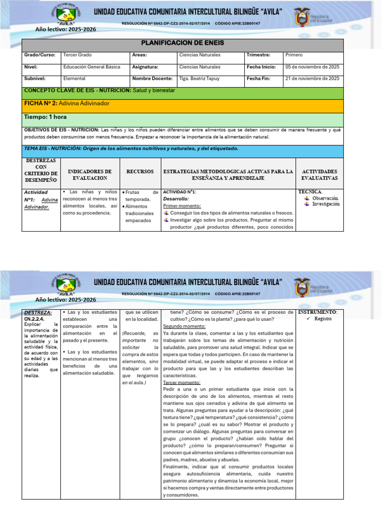Ficha Nro. 2 - Adivina Adivinador | PDF | Alimentos | Multilingüismo