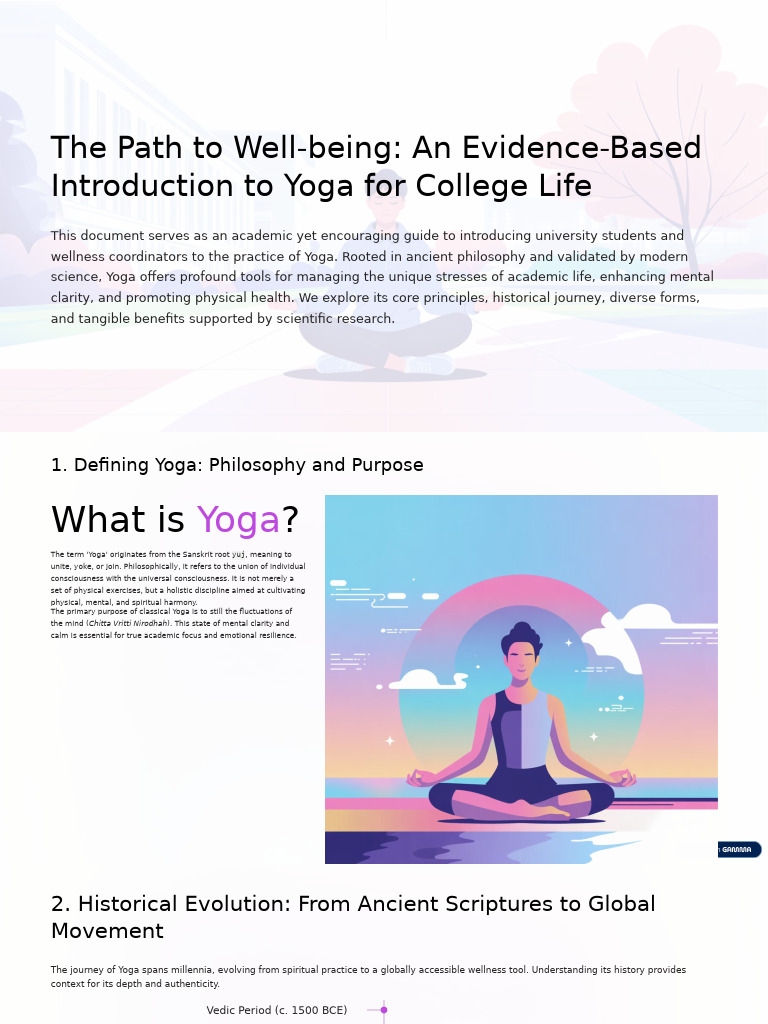 Yoga for College Wellness: A Guide | PDF | Asana | Yoga