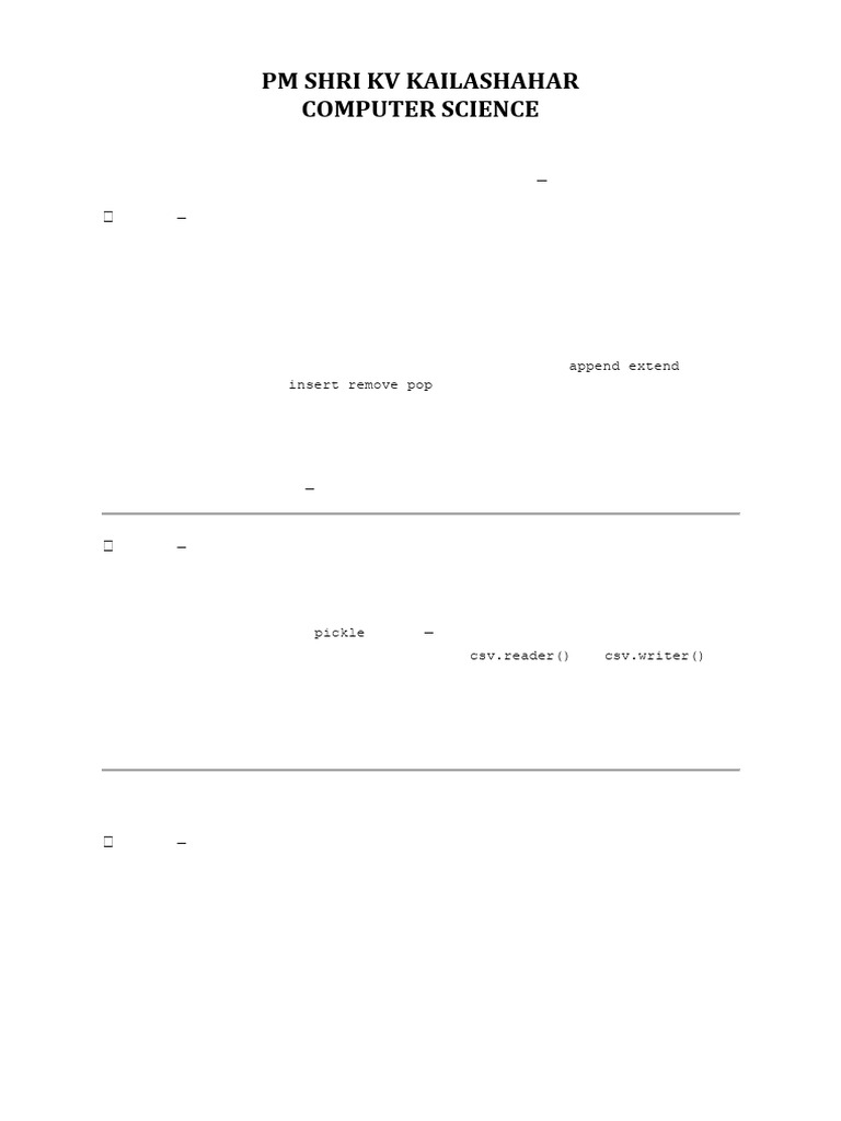 Cs Revision Plan Class 12 | PDF | Sql | Python (Programming Language)