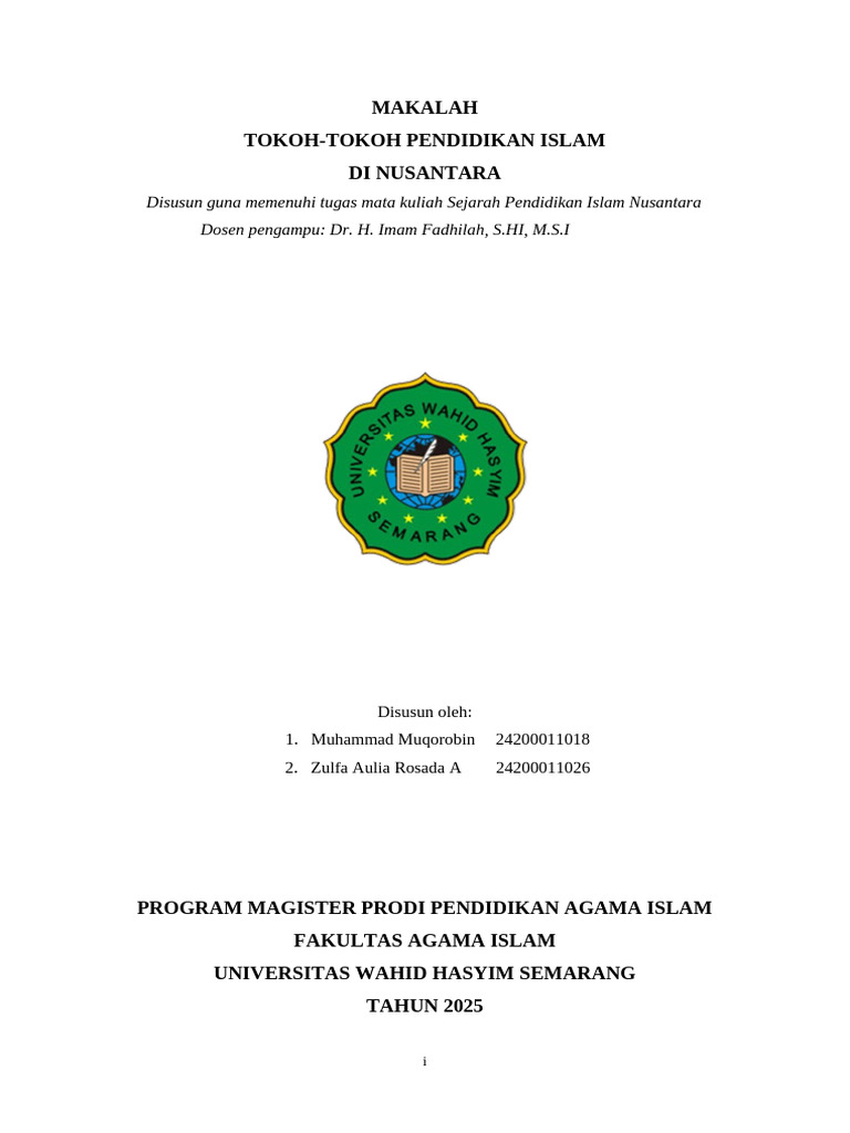 5 Tokoh Tokoh Pendidikan Islam di Nusantara | PDF