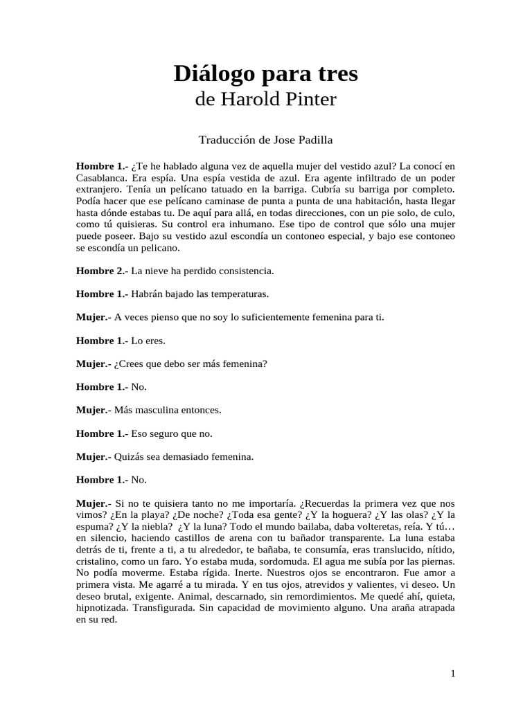 Diálogo para Tres | PDF