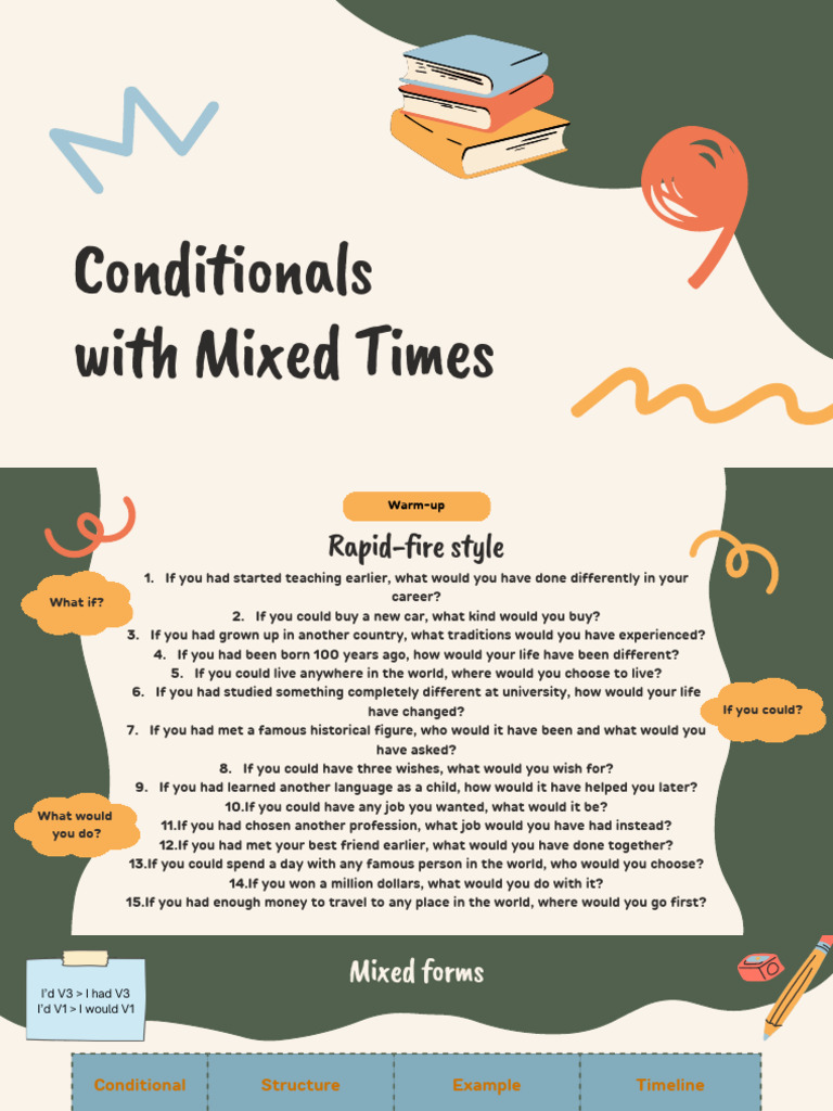 Speaking Club Conditionals With Mixed Times | PDF