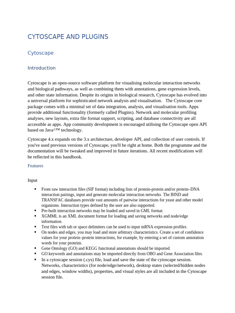 Cytoscape and Plugins | PDF | Protein Kinase B | Molecular Biology