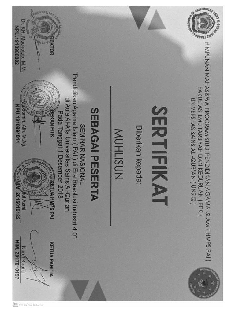 Skpi Sertifikat | PDF