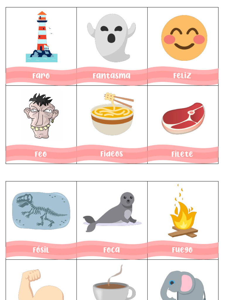 Palabras con Fonema /d/ en Flashcards | PDF
