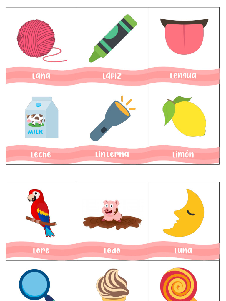 Ff.6 Flashcards Fonema L | PDF