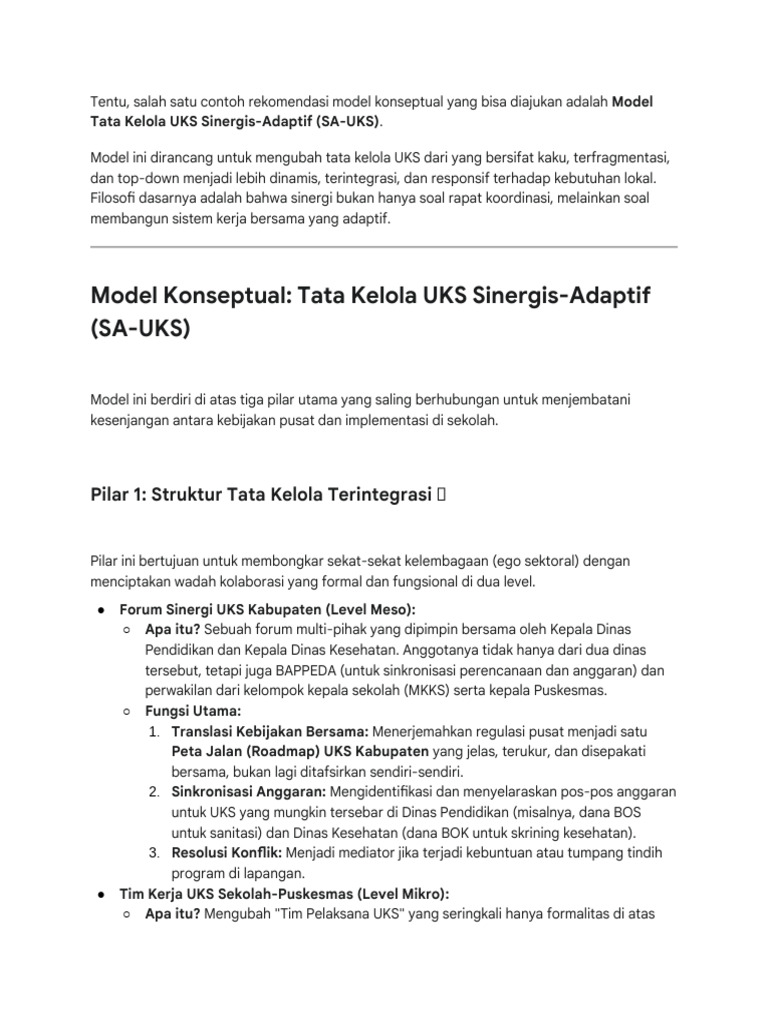 MOdel Konseptual Tata Kelola | PDF