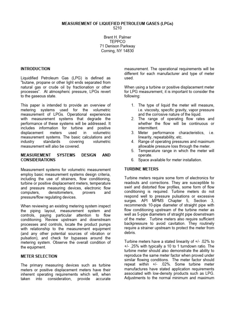 LPG CEESI Measurement | PDF | Flow Measurement | Liquefied Petroleum Gas