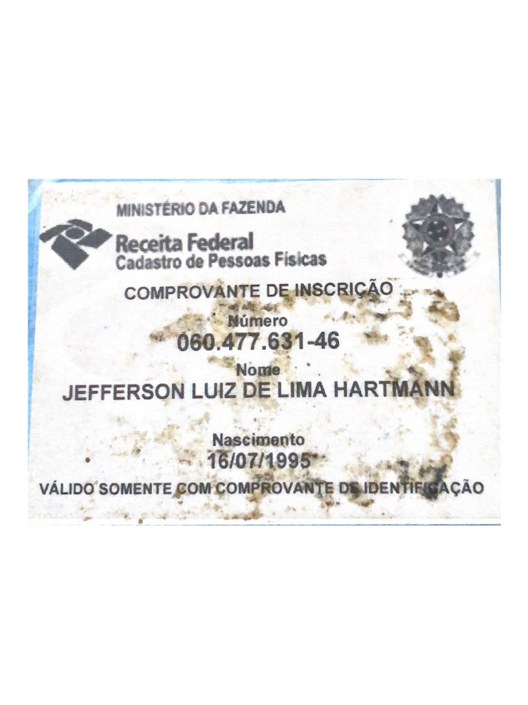 CPF - Jefferson Luiz | PDF