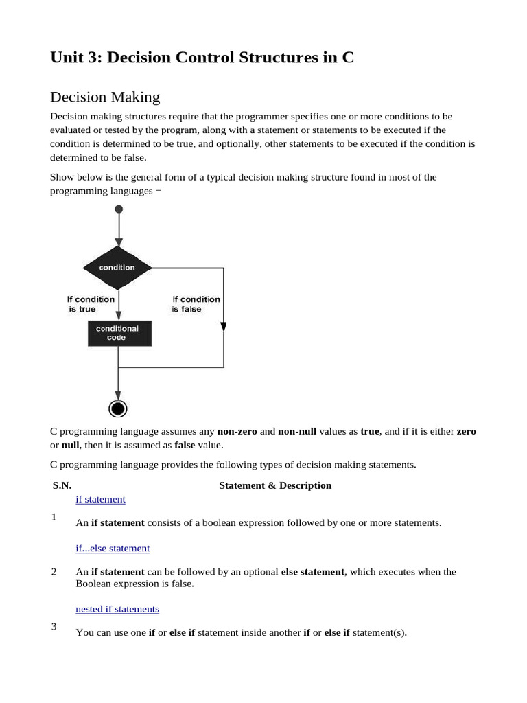 Decision and Loop | PDF | Control Flow | Boolean Data Type