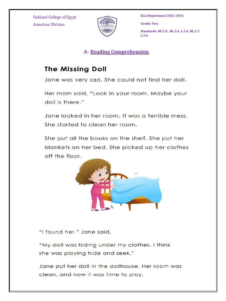 Grade 2 ELA Tri.1 Revision Pack | PDF