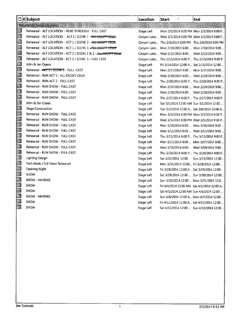 Til Beth Schedule | PDF
